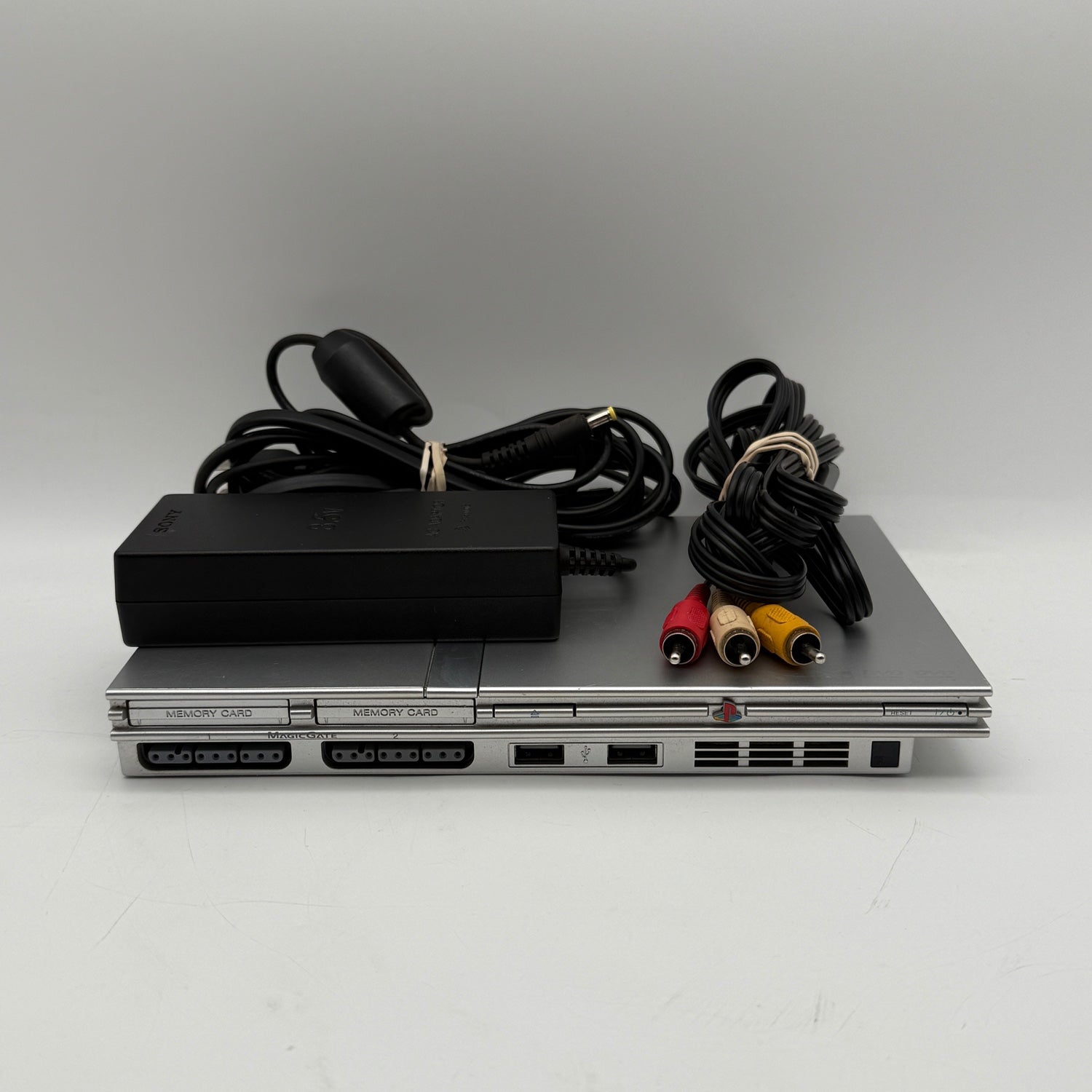 Sony PlayStation 2 Slim PS2 Silver Console Gaming System SCPH-77001 ...